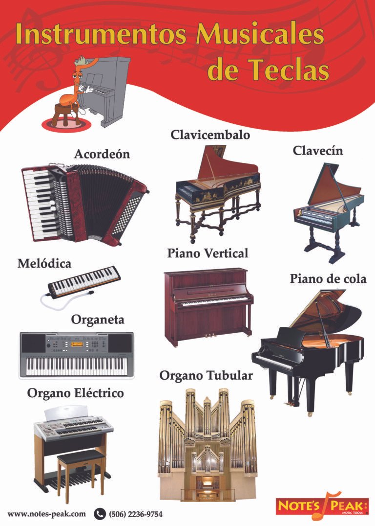 Láminas de familias de instrumentos musicales (cuerda, viento ...